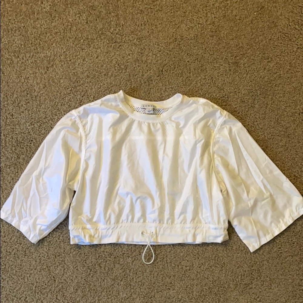 Koral Like New Mesh Sleek Crop Atheleisure Top - Gem